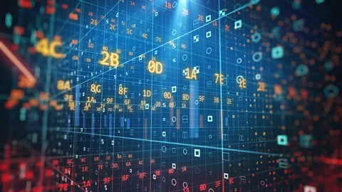 Performance graph inside computer, digit... | Stock Video | Pond5