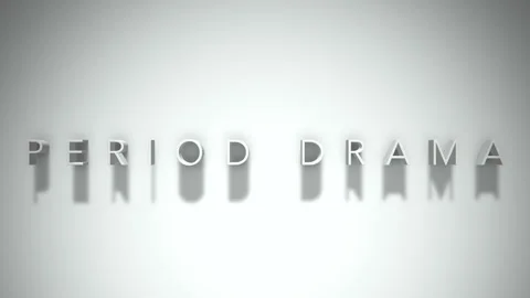 period drama 3D title animation white te... | Stock Video | Pond5