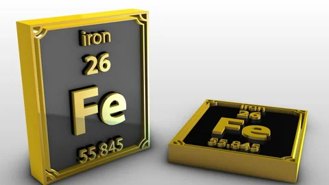 Periodic Table Of Elements - iron - Fe | Stock Video | Pond5