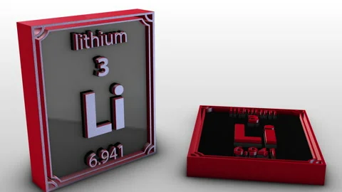 Periodic Table Of Elements - lithium - L... | Stock Video | Pond5