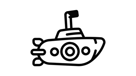 Periscope submarine icon animation | Stock Video | Pond5