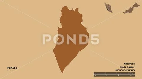 Perlis, state of Malaysia, zoomed. Pattern: Royalty Free #137328798