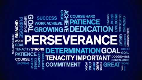 Perseverance animated word cloud,animati... | Stock Video | Pond5