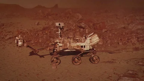 Perseverance Rover on the Surface of Mar... | Stock Video | Pond5