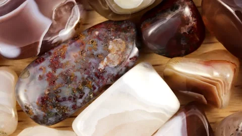 Persian agate heap jewel stones texture ... | Stock Video | Pond5