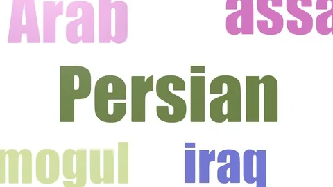 Persian Word Cloud Animated On White Bac... | Stock Video | Pond5