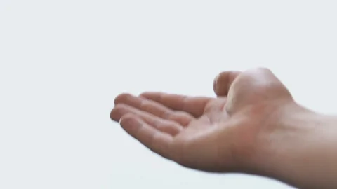 Person asking for help rising hands to J... | Stock Video | Pond5