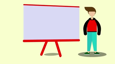 Person with board star icon animated on ... | Stock Video | Pond5