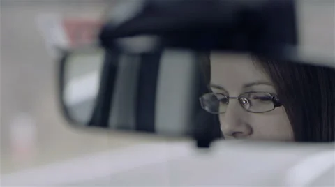 Person eyes while driving car on road cl... | Stock Video | Pond5