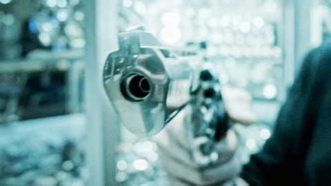 Gun Pointing At Camera Stock Video Footage | Royalty Free Gun Pointing ...