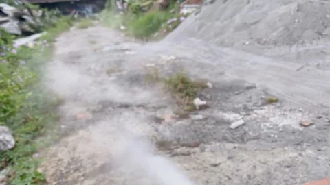 Person practice to use fire extinguisher... | Stock Video | Pond5