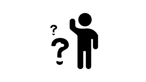 Person with a question mark icon animate... | Stock Video | Pond5