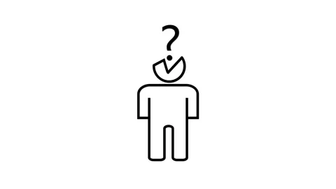 Person with a question mark icon animate... | Stock Video | Pond5