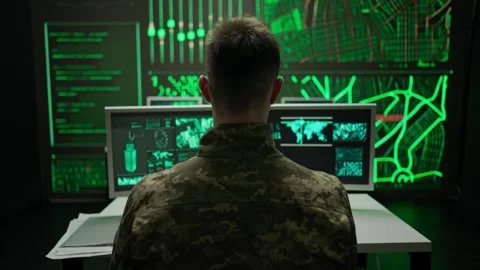 Person security squad in control center.... | Stock Video | Pond5