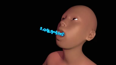 Person swallowing pills . 3d render anim... | Stock Video | Pond5