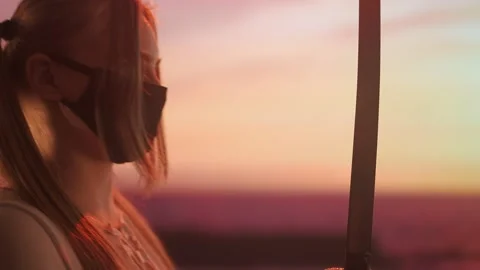 Person with sword posing at camera. Youn... | Stock Video | Pond5
