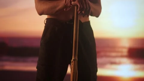 Person with sword posing at camera. Youn... | Stock Video | Pond5