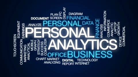 Personal analytics animated word cloud, ... | Stock Video | Pond5