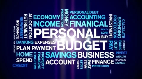 Personal Budget animated word cloud,anim... | Stock Video | Pond5