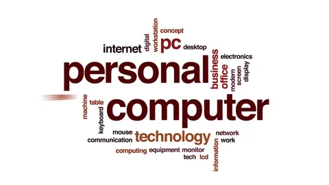 Personal computer animated word cloud, t... | Stock Video | Pond5