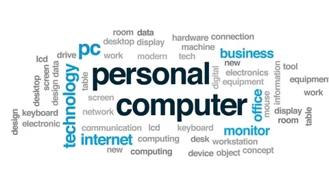 Personal computer animated word cloud, t... | Stock Video | Pond5