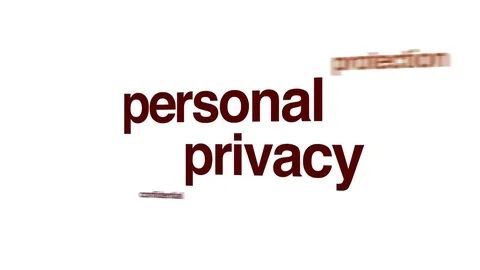 Personal privacy animated word cloud. | Stock Video | Pond5