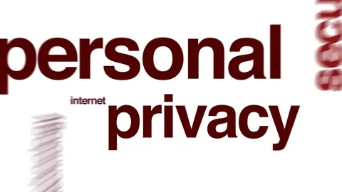 Personal privacy animated word cloud. | Stock Video | Pond5