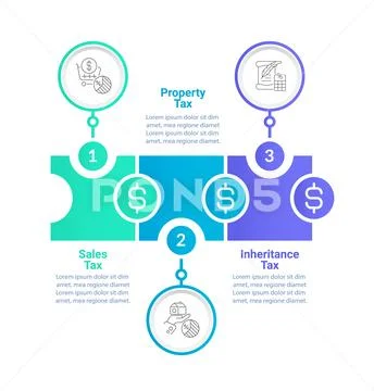 Personal tax types infographic chart design template ~ Clip Art #247956387