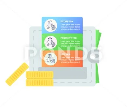 Personal tax types infographic chart design template Illustration ...