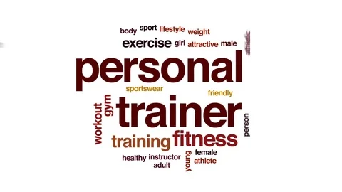 Personal trainer animated word cloud, te... | Stock Video | Pond5
