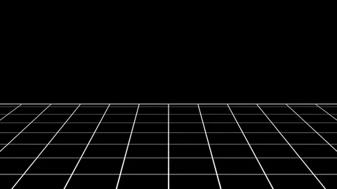 Perspective grid animation on a black ba... | Stock Video | Pond5