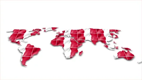 Peru flag wave 3d earth map animation wh... | Stock Video | Pond5
