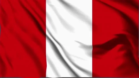 Peru Waving Flag, Peru Flag, Flag of Per... | Stock Video | Pond5