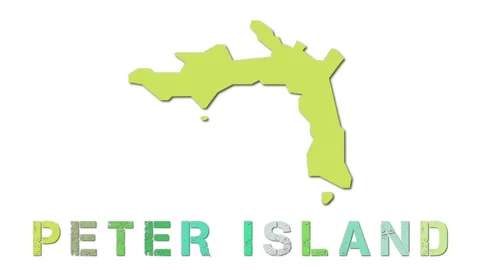 Peter Island map with paper regions. Ani... | Stock Video | Pond5