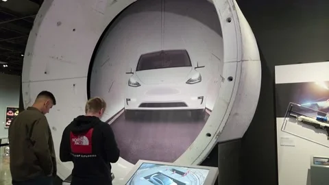 Peterson Automotive Museum Tesla Million... | Stock Video | Pond5