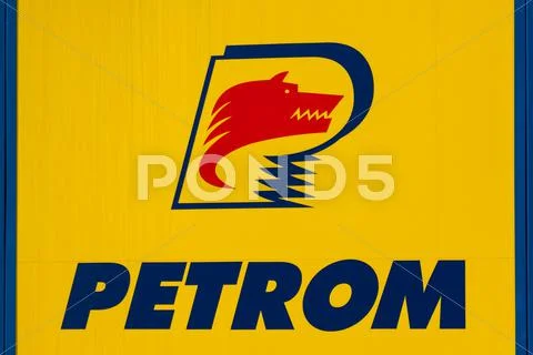 Petrom Gas Station Sign ~ Premium Stock Photo #42138814