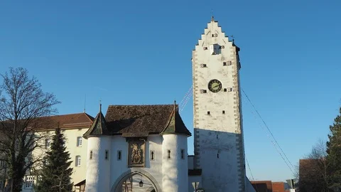 Pfullendorf, Germany. The old tower Ober... | Stock Video | Pond5