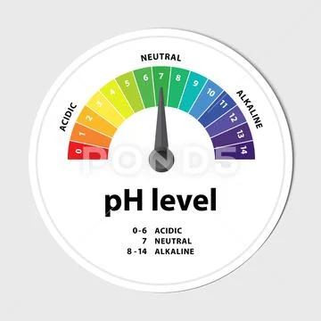 Ph level Scale chart indicator diagram value. Illustration #251655336