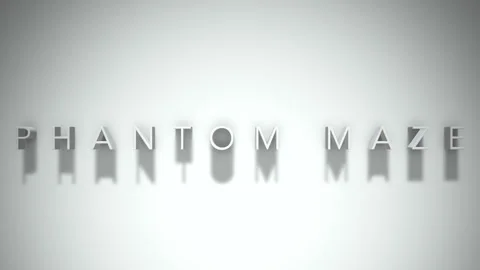 phantom maze 3D title animation white te... | Stock Video | Pond5