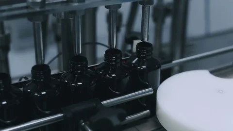pharmaceutical production line. Syrup fi... | Stock Video | Pond5