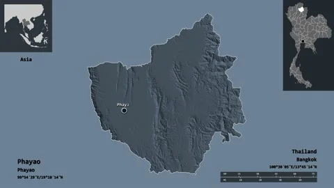 Phayao location. Thailand. Administrativ... | Stock Video | Pond5
