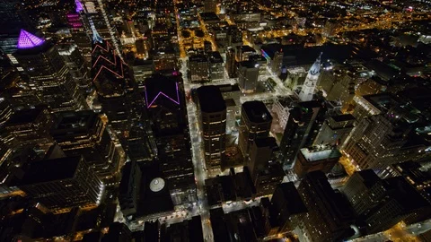 Philadelphia Pennsylvania Aerial v7 Nigh... | Stock Video | Pond5