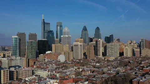 Philadelphia Skyline southside far appro... | Stock Video | Pond5