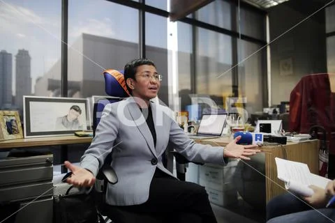 Philippine journalist Maria Ressa gives interview, Manila, Philippines ...