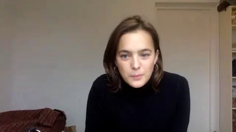 Philippine Velge is interviewed for Summ... | Stock Video | Pond5