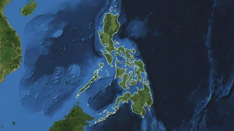 Philippines. 3d earth in space - zoom in... | Stock Video | Pond5
