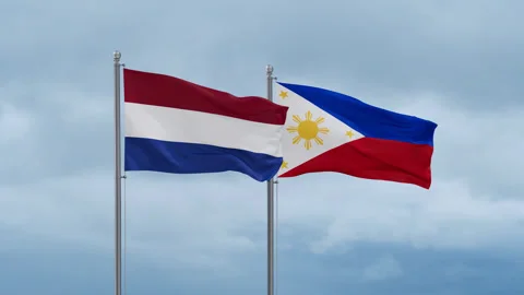 Philippines and Netherlands flag | Stock Video | Pond5