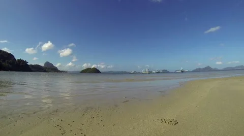 Philippines beach view overlooking prist... | Stock Video | Pond5