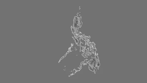 Philippines map - cartoon. Regions. Gray... | Stock Video | Pond5
