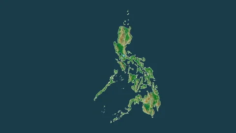 Philippines map - cartoon. Regions. Phys... | Stock Video | Pond5